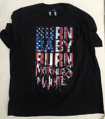MIW Motionless In White “Burn Baby Burn” Concert Tour T Shirt 2XL Fast ...