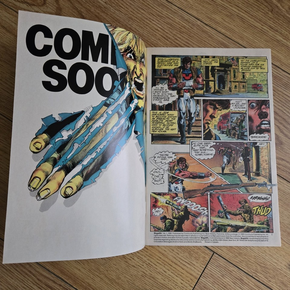 MEGALITH #1 [VOL 1] (CONTINUITY COMICS 1989) MARK TEXIERA Indie Comic ...