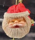 Vintage Christmas Santa Claus Head With String Beard Ornament | eBay