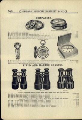 1907 PAPER AD Marble's Pocket Compass Compasses Lemaire Binoculars ...