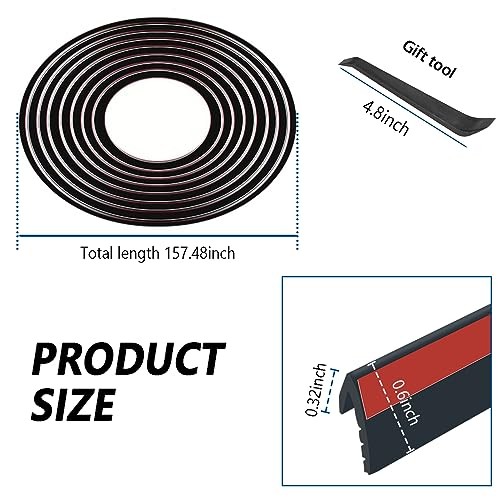 Universal Car Window Seal Strip with Adhesive Backing,V-Shape Soudproof ...