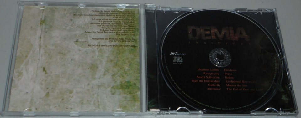 DEMIA - INSIDIOUS -12 TRACK CD- 2007 SCARLET SPV 176102 CD | eBay Australia