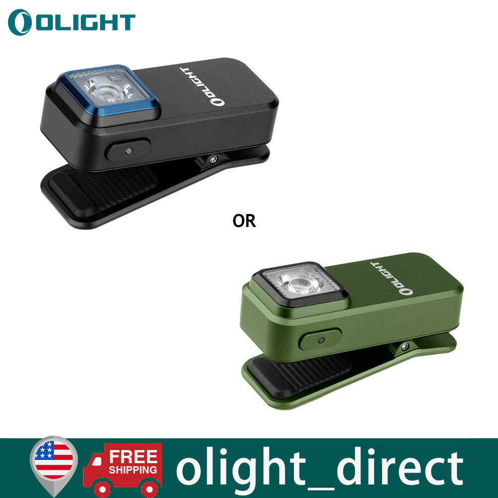 Olight Oclip Clip Light Dual Light Sources IPX5 300 Lumens Type-C ...