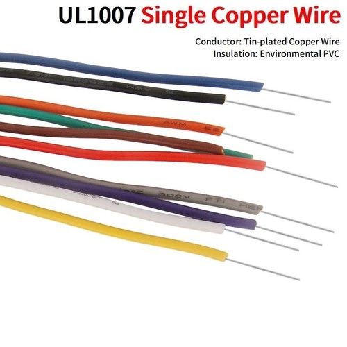 Single Core Copper Wire 14 to 26 AWG PVC Insulation DIY Equipment ...