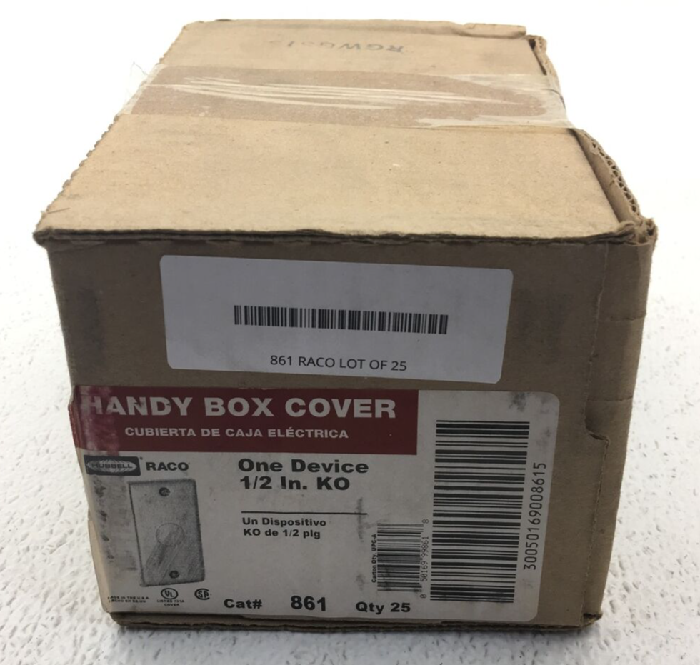 861 RACO HANDY BOX COVERS 1/2" KO LOT OF 25 | eBay