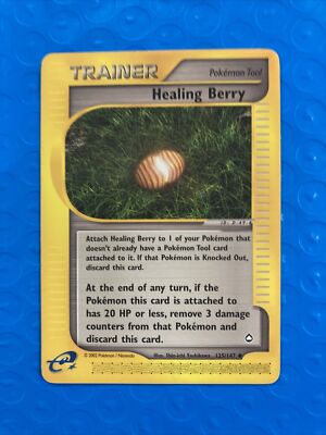 Trainer Healing Berry 125/147 Aquapolis Uncommon 2002 Pokemon Card Near ...