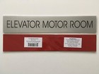 ELEVATOR MOTOR ROOM SIGN (BRUSHED ALUMINUM)-REF24-1027 | eBay