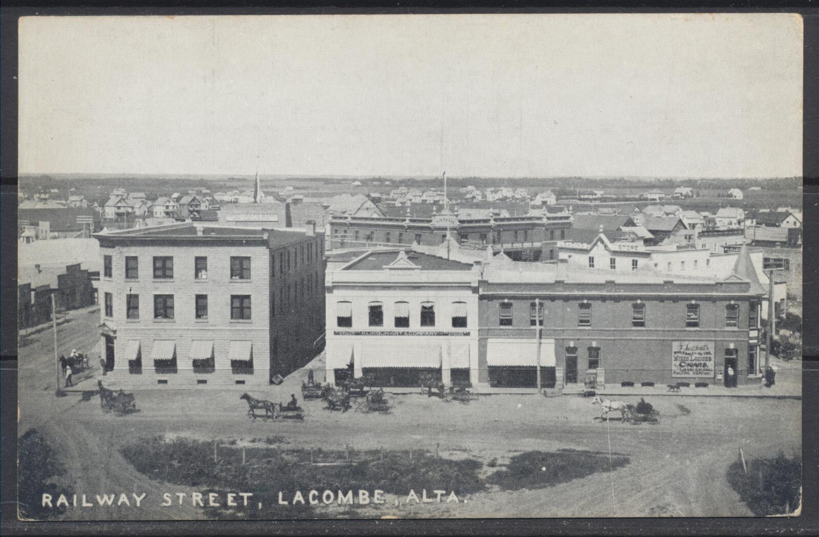 1900s Canada ~ Lacombe, Alta. ~ Railway Street ~ Horse & Buggy ...