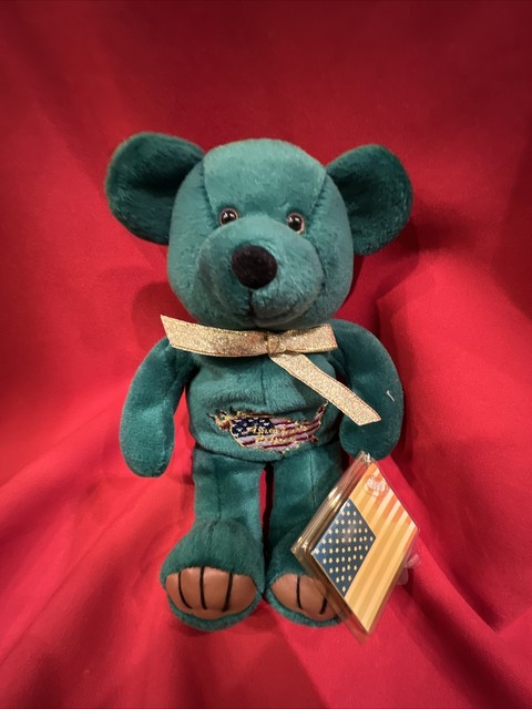 in Memory John F. Kennedy Jr Plush Beanie Bear Stuffed 1960-1999 ...