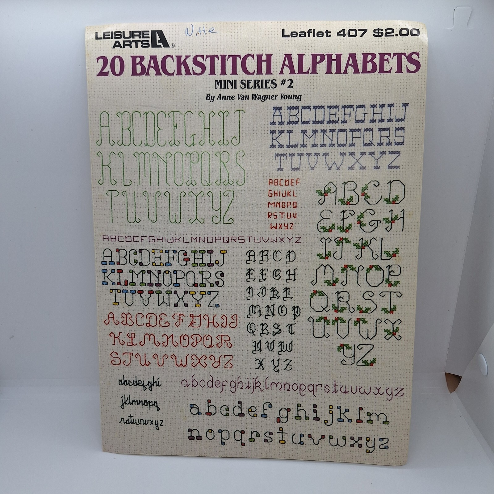 20 Backstitch Alphabets Cross Stitch Mini Series 2 Leisure Arts 407 for ...
