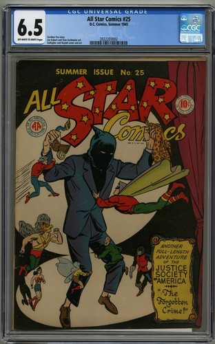 ALL STAR COMICS #25 CGC 6.5 OFF-WHITE TO WHITE PAGES DC COMICS 1945 | eBay