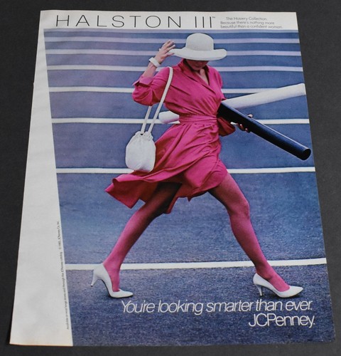 1985 Print Ad Heels Fashion Style Lady Long Legs Halston III JCPenney ...
