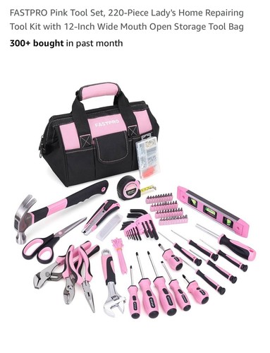 FASTPRO Pink Tool set -220-Piece Lady's Home Repairing Tool | eBay