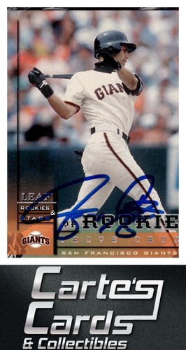 Jacob Cruz 1998 Leaf Rookies & Stars #281 Giants TTM/IP Signed ...