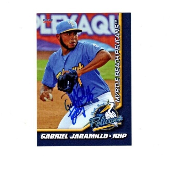 Gabriel Jaramillo signed autograph 2021 Myrtle Beach Cubs baseball card ...