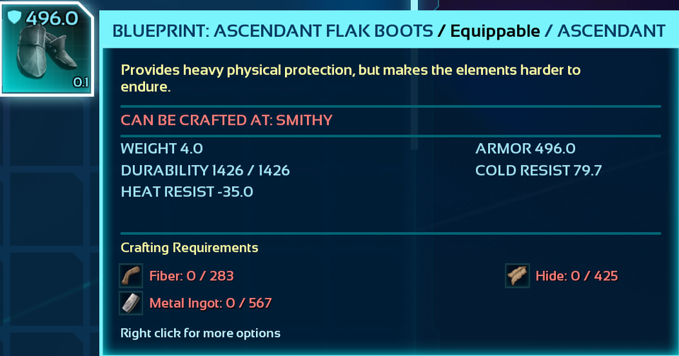 Ark PVE ASA Blueprint BP Carch Shotgun Flak Fur Scuba Ghillie Theri Rex ...