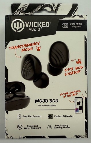 Wicked Audio "MOJO 300" True Bluetooth Earbuds (WI-TW4550 BLACK) | eBay