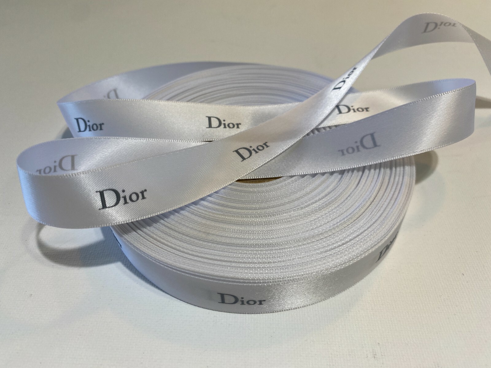 CHRISTIAN DIOR Ribbon white 20mm for DIY by the yard | eBay