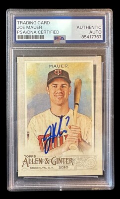 Joe Mauer Signed 2020 Topps Allen & Ginter Autographed HOF Auto PSA | eBay