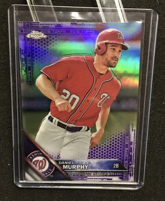 Daniel Murphy 2016 Topps Chrome #198 Wash. Nationals Purple Refractor ...