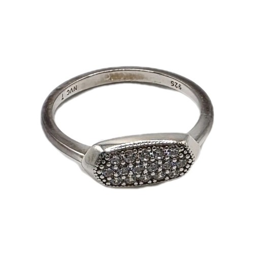 Avon 925 Sterling Silver CZ Pave Ring Size 7 | eBay