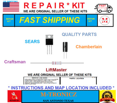 REPAIR KIT FOR LiftMaster 41D4674-14G Receiver Logic Board REPAIR KIT ...