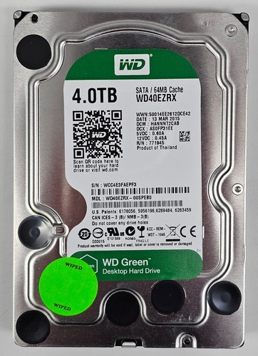 Western Digital WD40EZRX - 4TB HDD - 3.5" SATA III 5400RPM Hard Drive ...