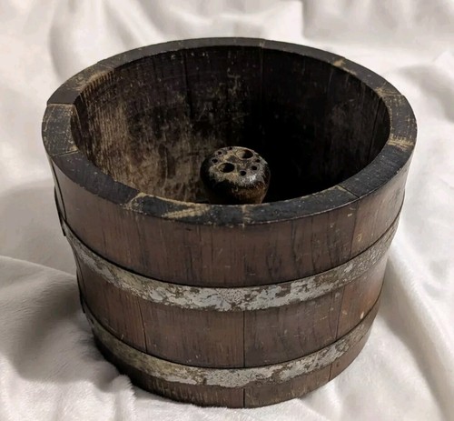 Vintage BasketVille Putney Vermont Wood Walnut Barrel Bucket | eBay