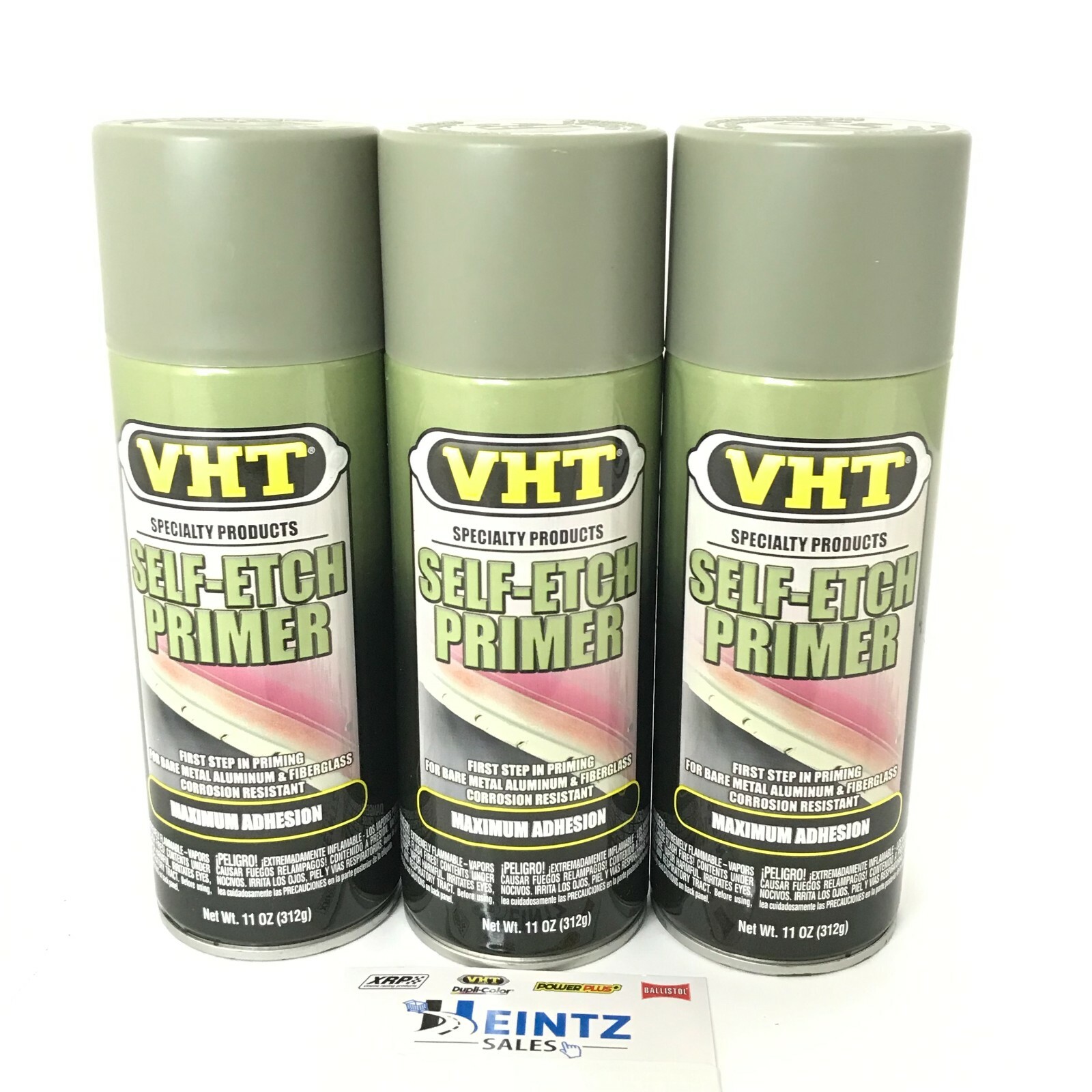 VHT SP307-3 High Performance Self-Etching Primer Fast Drying 11 oz PACK ...