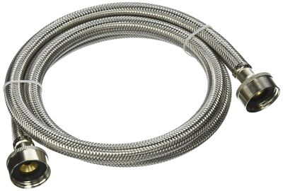 Braided Washing Machine Hose 3/4" X 48" Stainless Steel | eBay