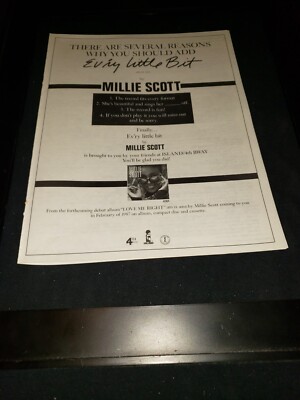 Millie Scott Every Little Bit Rare Original Radio Promo Ad Framed! | eBay