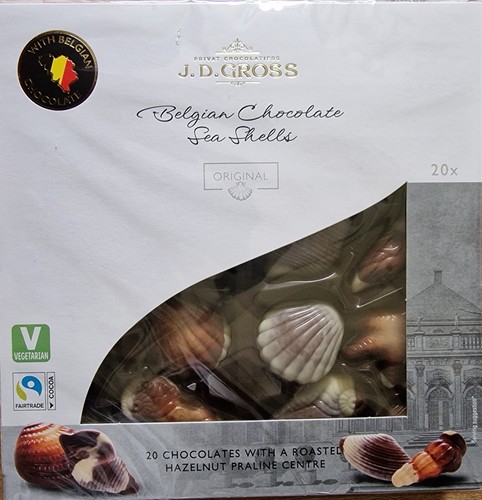 J.D.Gross Belgian Chocolate Sea Shells Original 250g (20 Chocolates ...