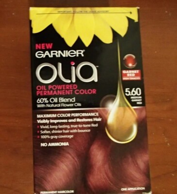 Garnier Olia Oil Powered Permanent Haircolor, 5.60 Medium Garnet Red | eBay