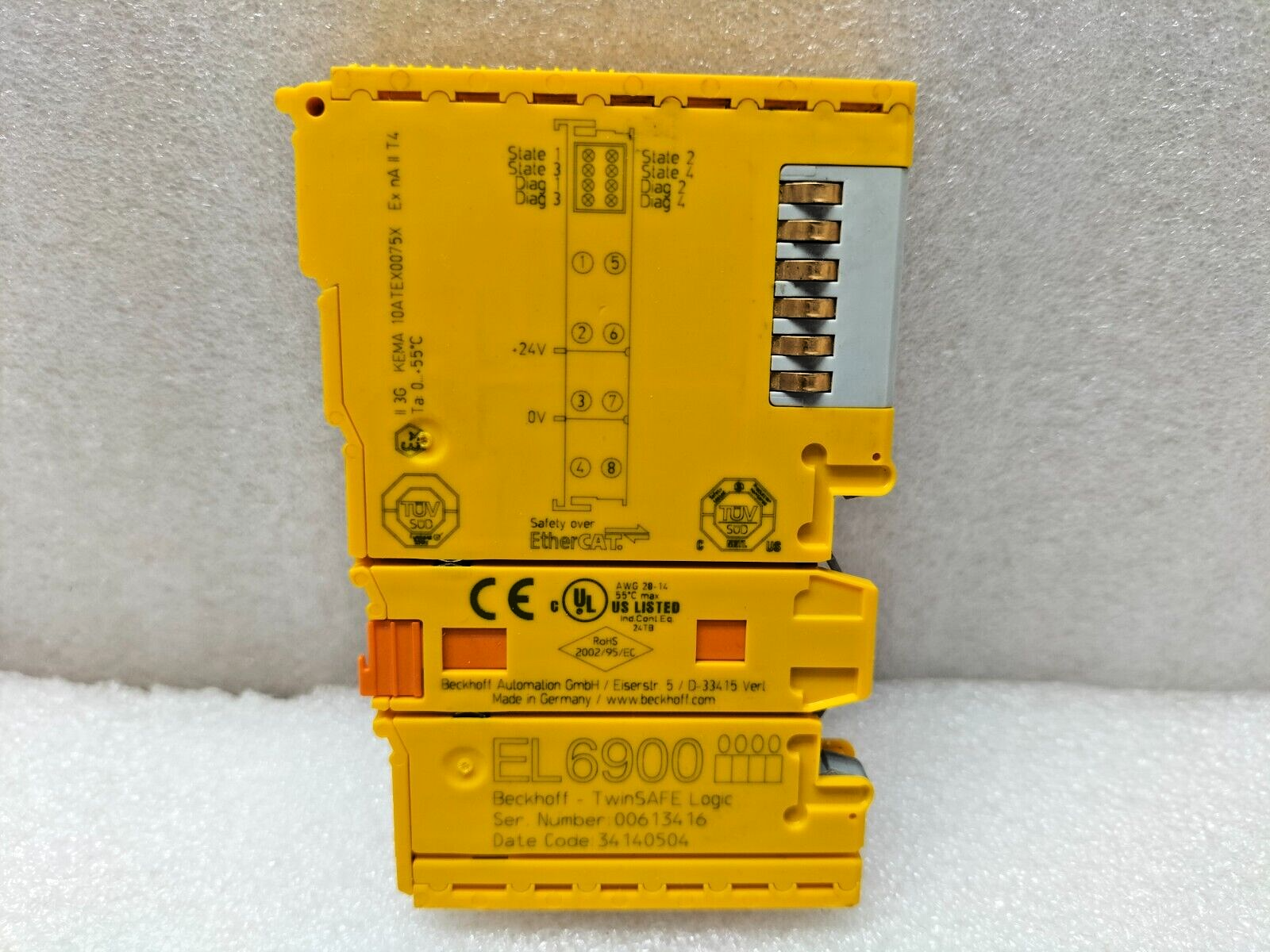 BECKHOFF EL6900 TWINSAFE LOGIC SAFETY MODULE 34140504 | eBay