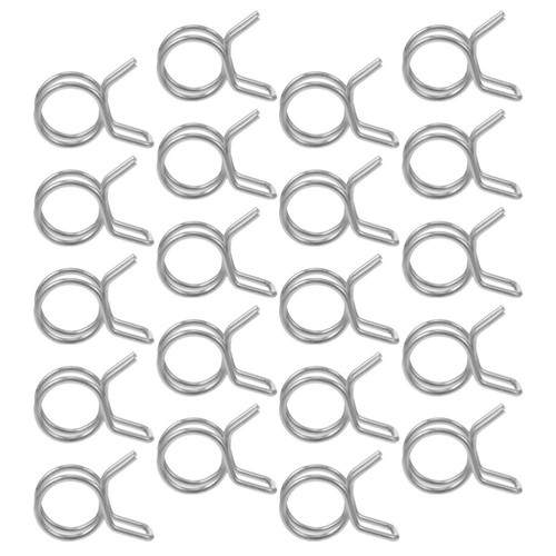 120 Pcs Double-ring Spring Clip Elastic Clamp Type Hose Clamps ...