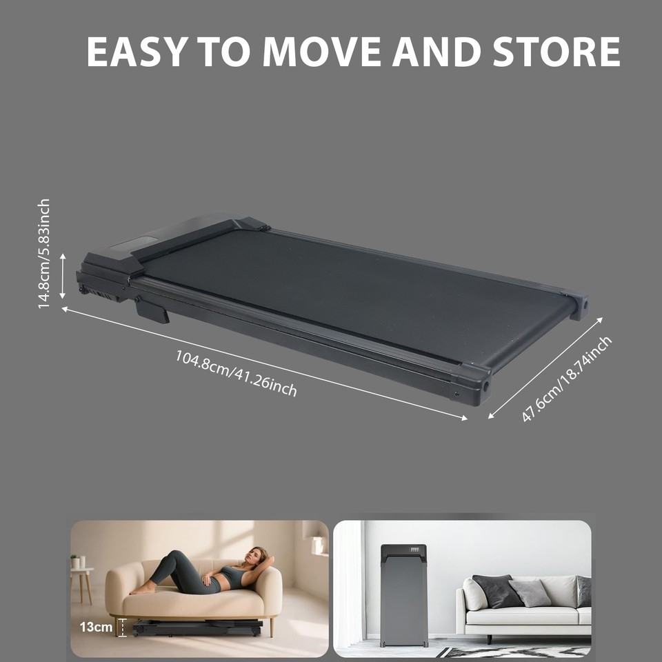 Portable Walking Pad Treadmill For Home Office LED Display Desk Running ...