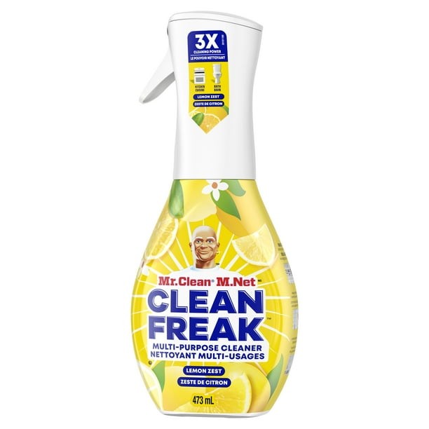 (3 Pack) Mr. Clean Clean Freak Spray, Multi-Surface, Lemon Scent, 16 fl ...