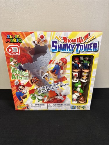 Epoch Games Super Mario Blow Up! Shaky Tower Balancing Game - Tabletop ...