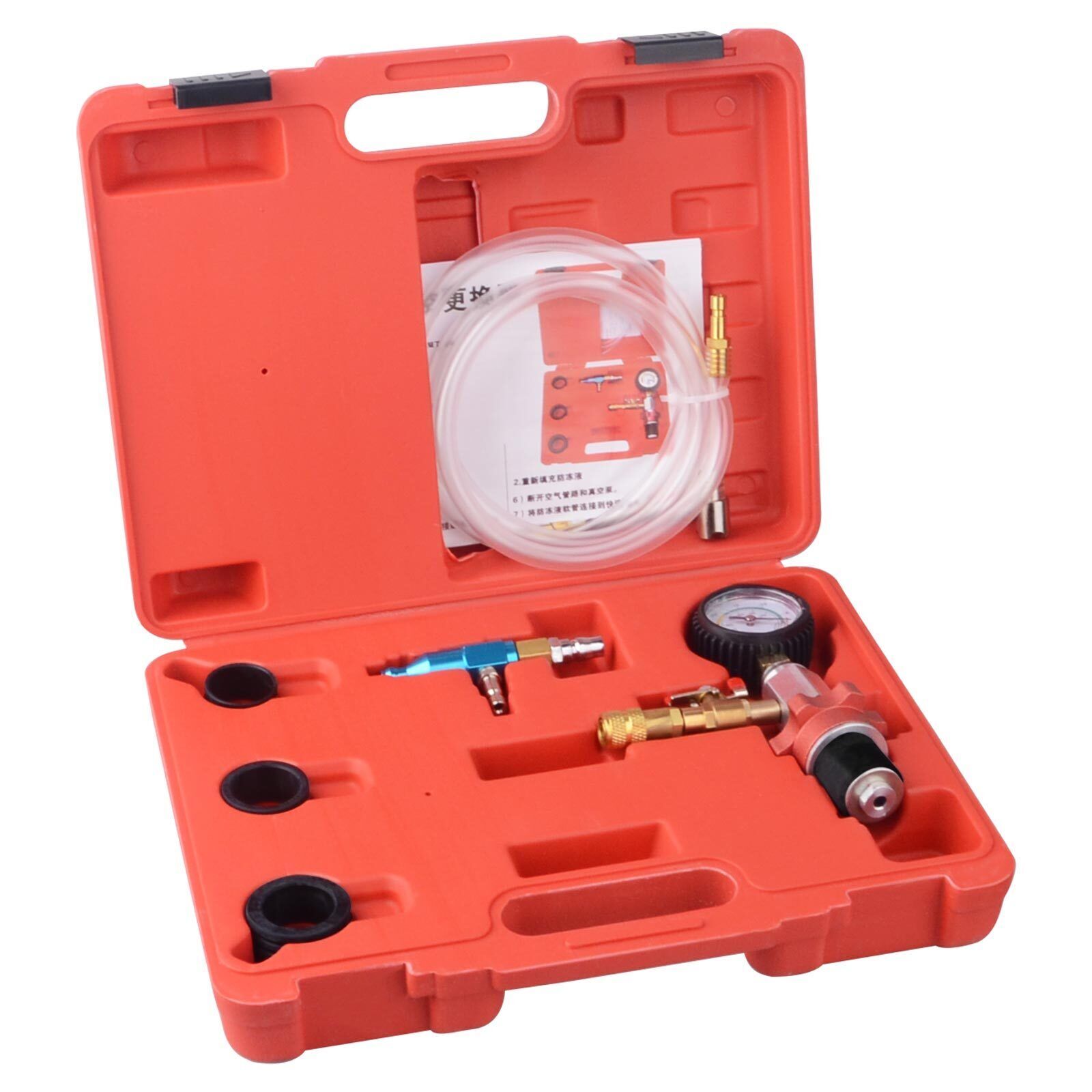 Vacuum Purge Radiator Coolant Refill Tool Kit，Antifreeze Change Filler ...