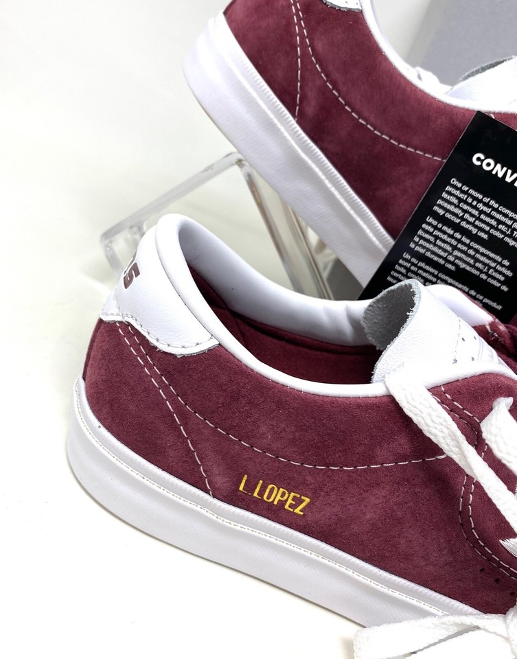 Converse CONS Louie Lopez Pro OX Low Top Bordeaux Women's Suede ...