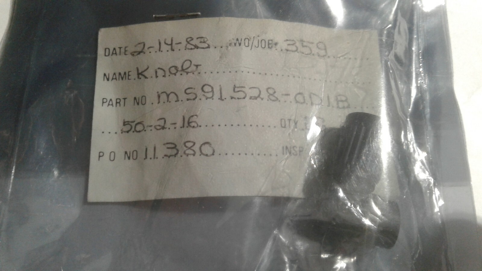 (1 pc) MS91528-0D1B, MIL SPEC, KNOB | eBay