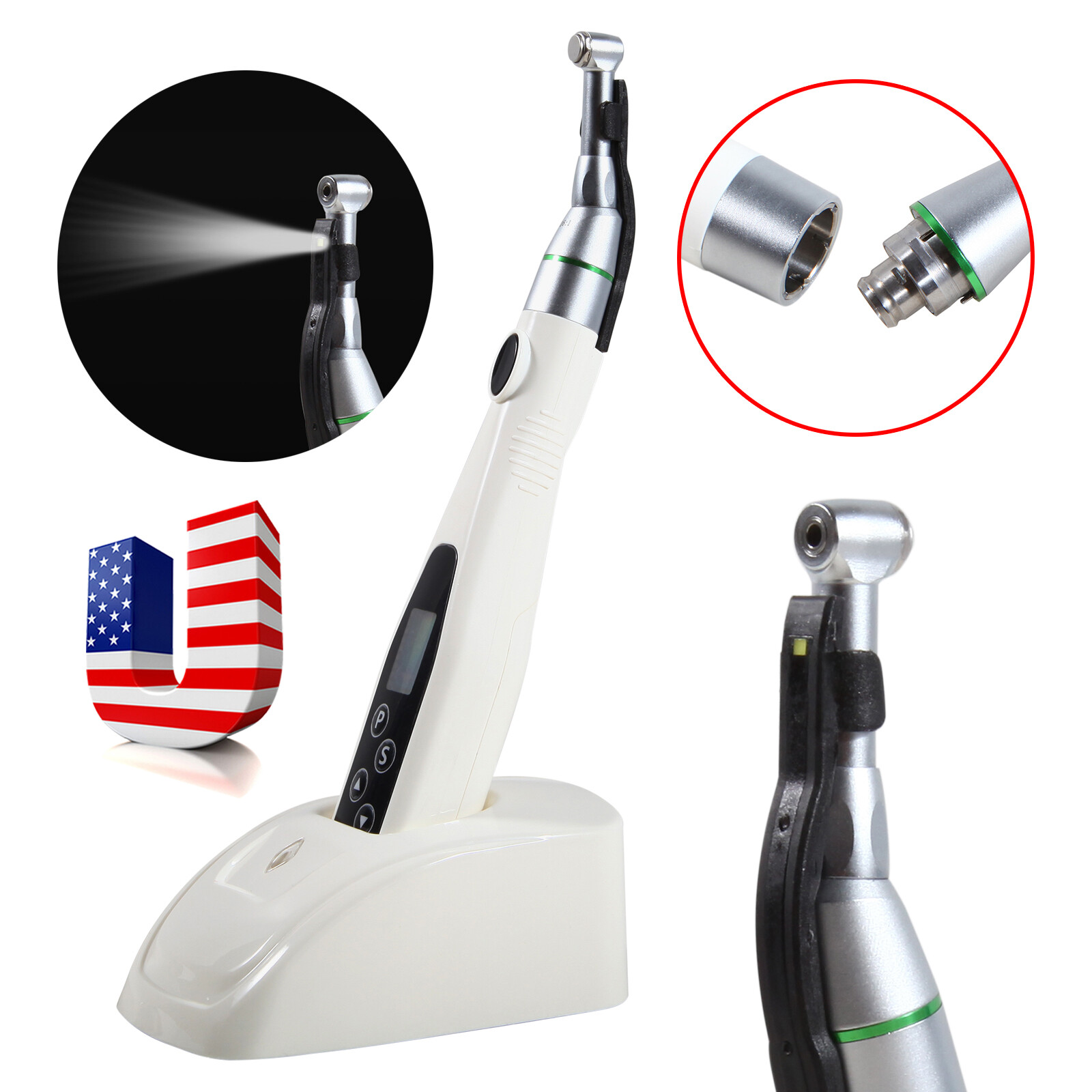 Wireless LED Dental Endodontic Endo Motor Root Canal 16:1 Mini Head ...