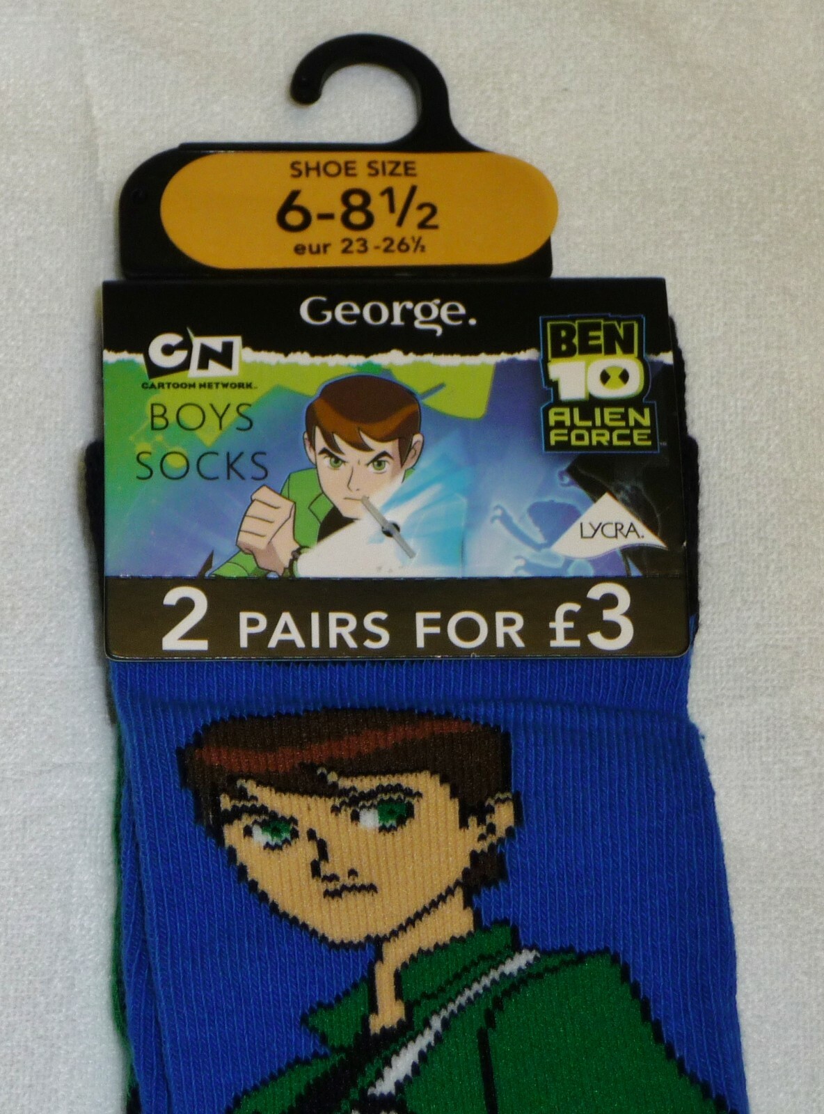 BEN 10 SOCKS ALIEN FORCE BOYS 4 PAIRS SHOE SIZE 6-8 1/2 | eBay UK