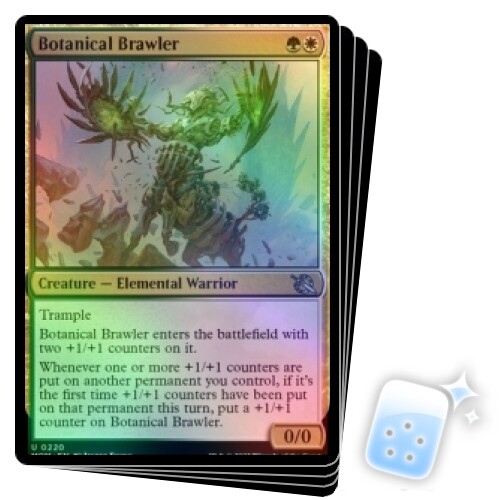 FOIL BOTANICAL BRAWLER X4 March Of The Machine MOM Magic MTG MINT CARD ...