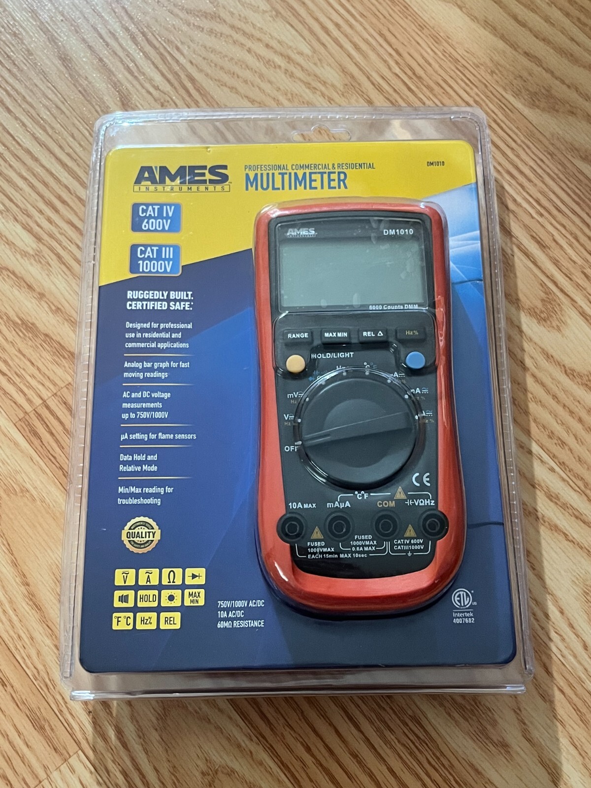 AMES Instruments DM1010 Multimeter Commercial & Residential 1000v for ...