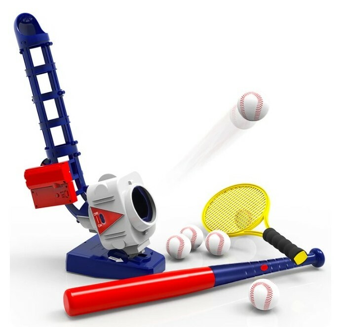 PLAY LEARN: 2 in 1 RC Baseball & Tennis Pitching Machine, Remote ...