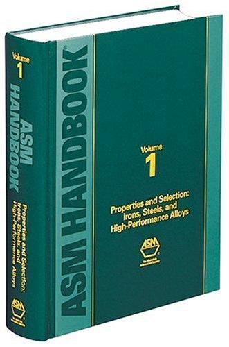 Asm Handbook Ser.: ASM Handbook, Volume 1 : Irons, Steels and High ...