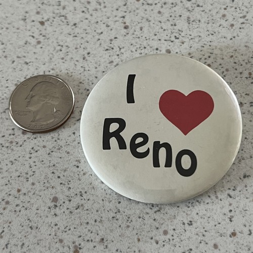 I Love Heart Reno Nevada Souvenir Pinback Button #47266 | eBay
