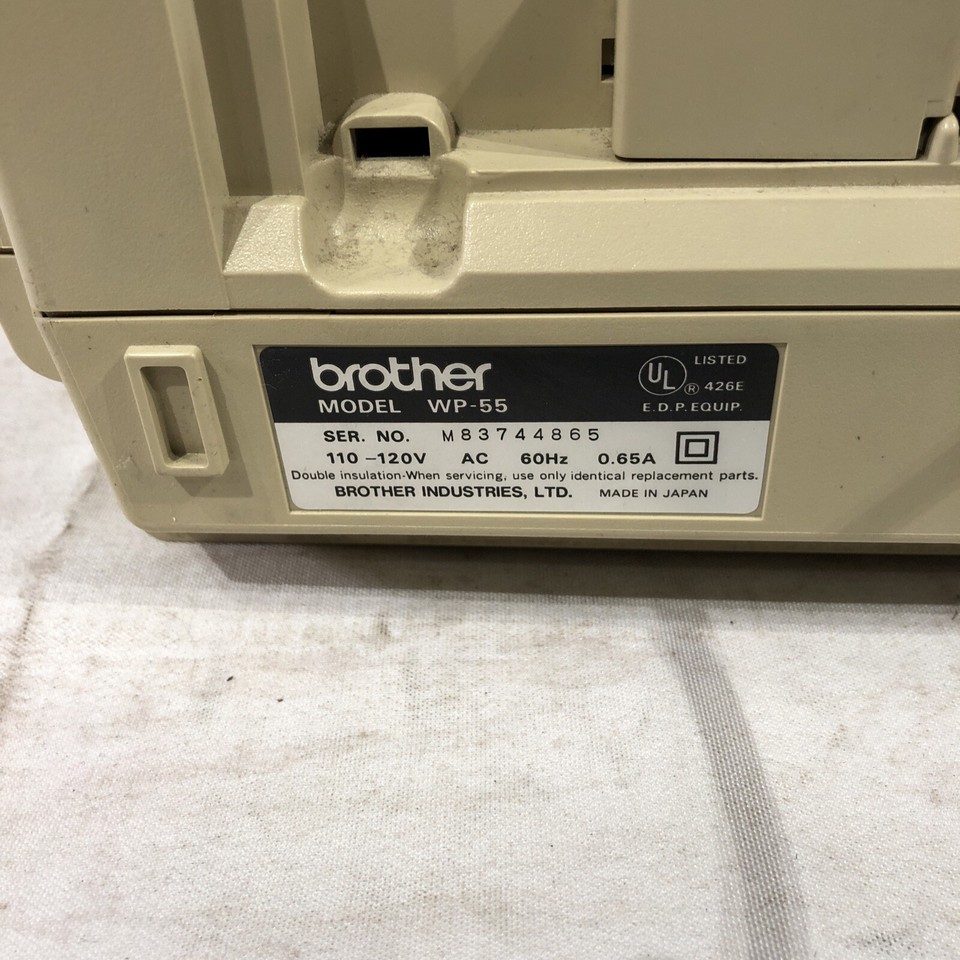 Vintage Brother Word Processor Model WP-55 | eBay