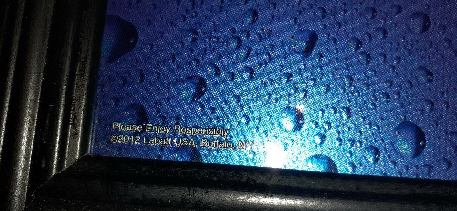 2012 Labatt Blue - Blue Light Mirror Canadian Imported Beer Sign Man ...